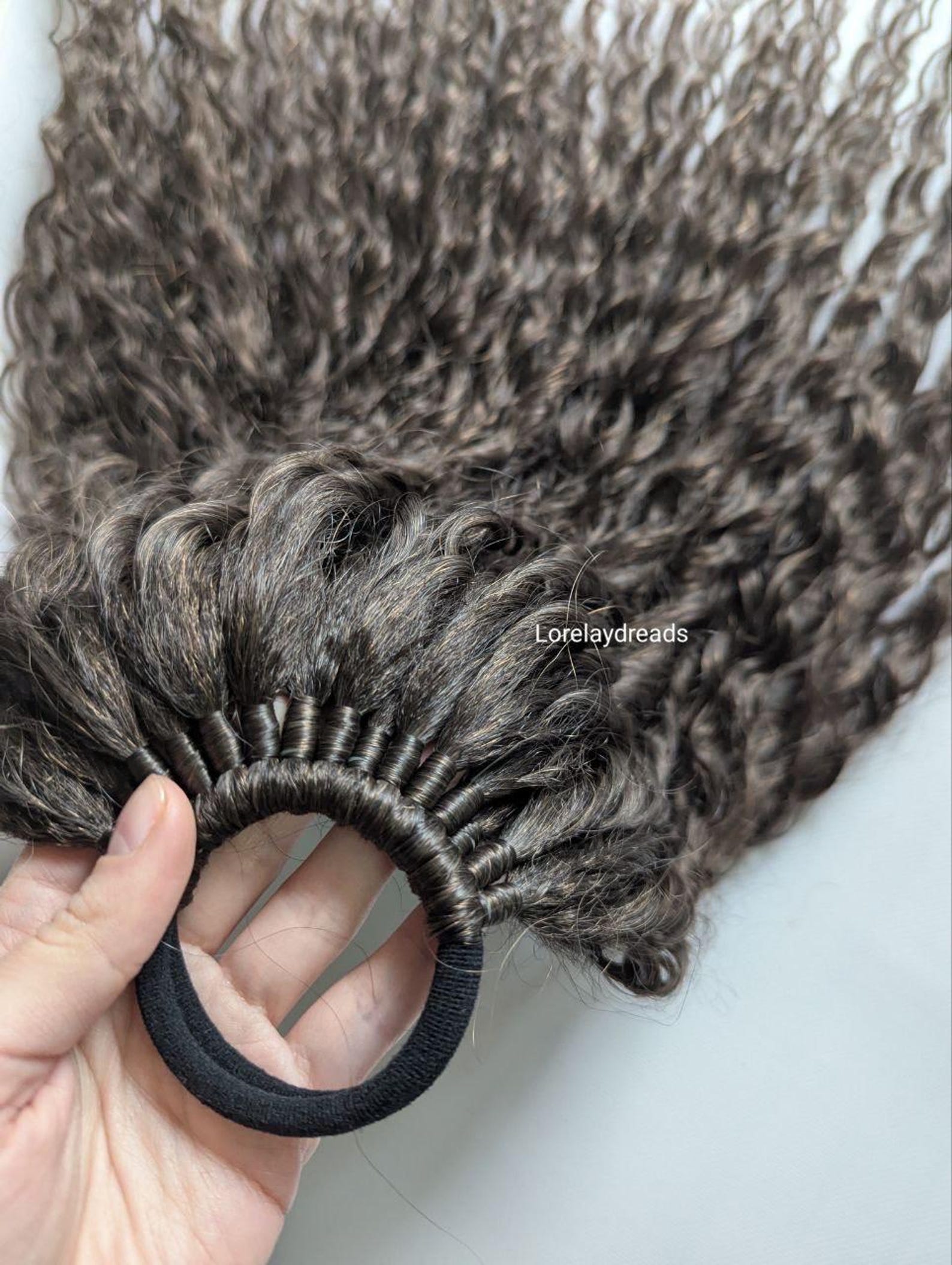 Brown Ponytail Hair Extension Elastic Band Kanekalon Boho Extensions ...