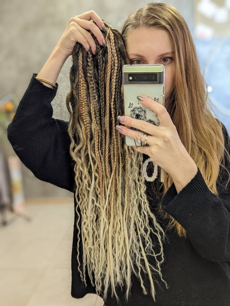 New Full Set Soft Curly Dreads Double Ended Dreadlocks. Fake - Etsy