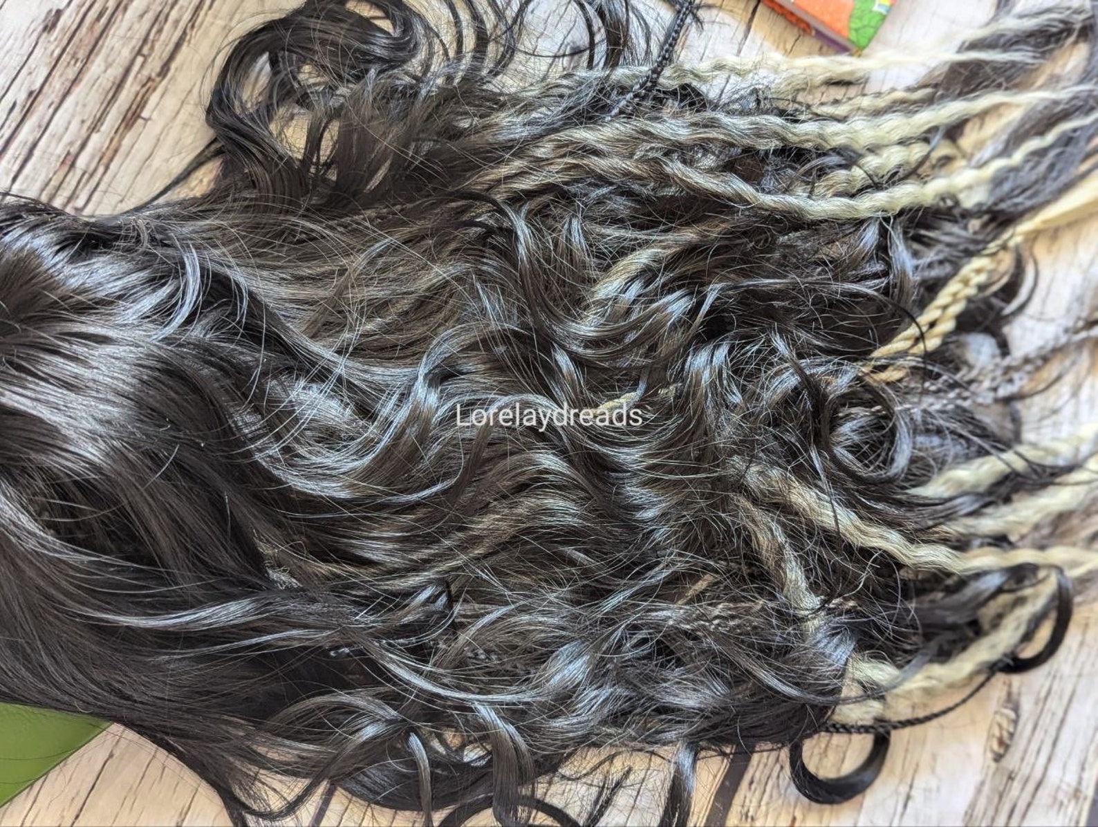 Claw Clip Ponytails Curly Dreads Black Synthetic Crochet Dreads ...