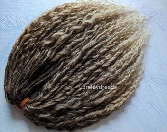 Wavy Synthetic Dreads Synthetic Crochet Dreads Extensions Warm Brown ...