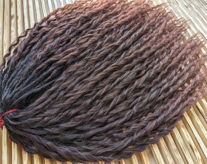 Brown Curly Dreads Synthetic Crochet Dreads Extensions Brown Boho DE ...