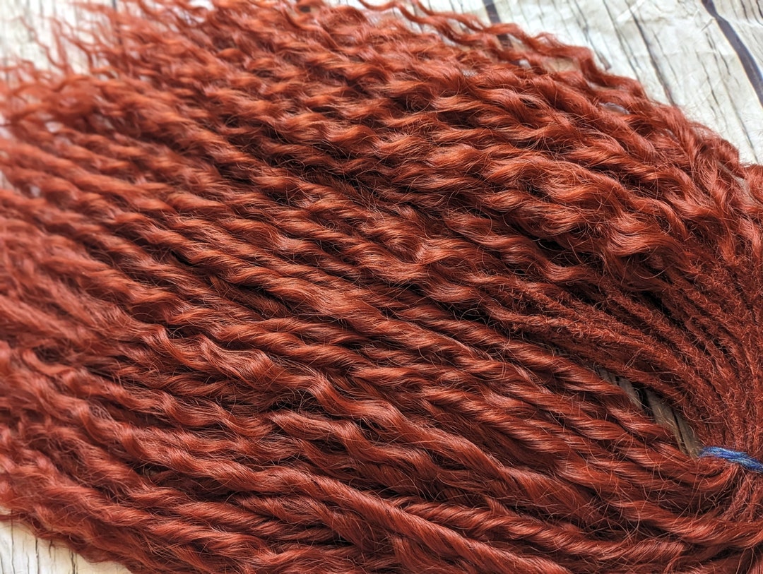 Hot Red Orange Ginger Curly Dreads Synthetic Crochet Dreads Extensions ...