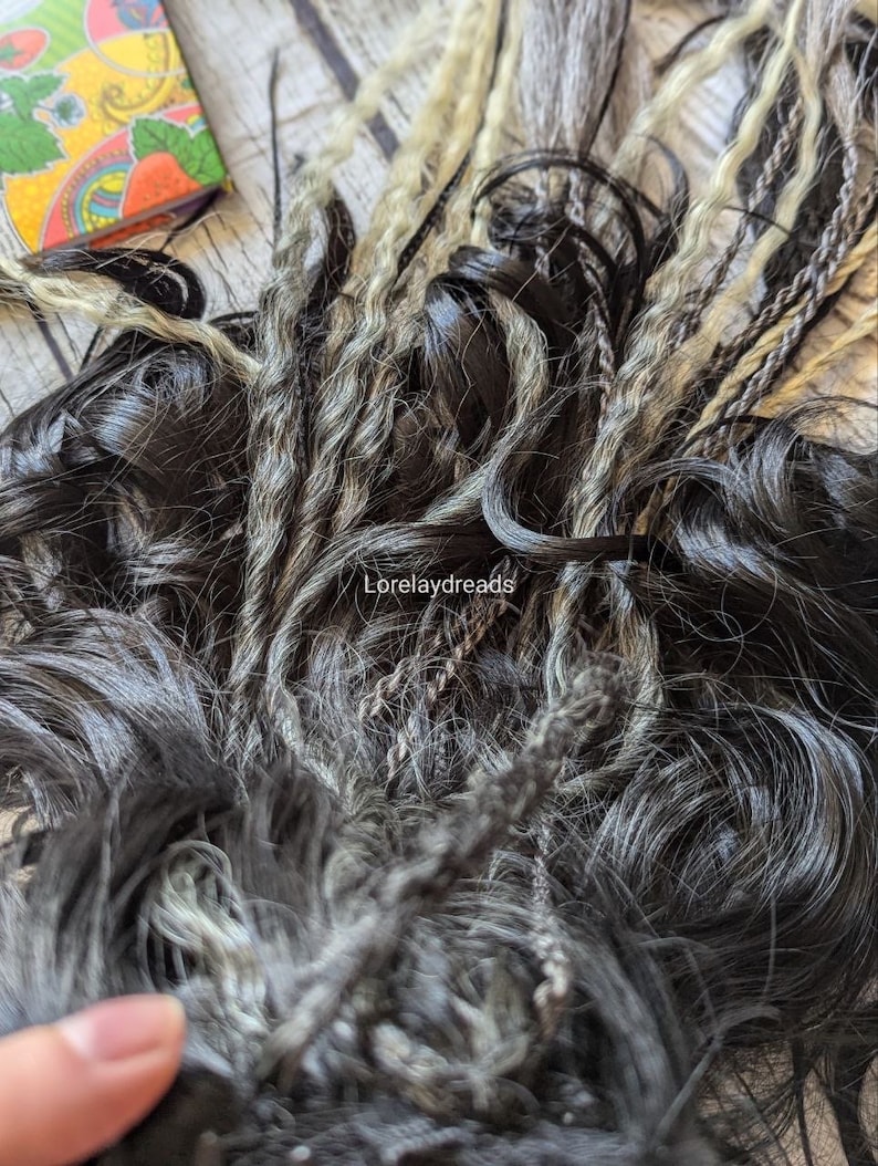 Claw Clip Ponytails Curly Dreads Black Synthetic Crochet Dreads ...