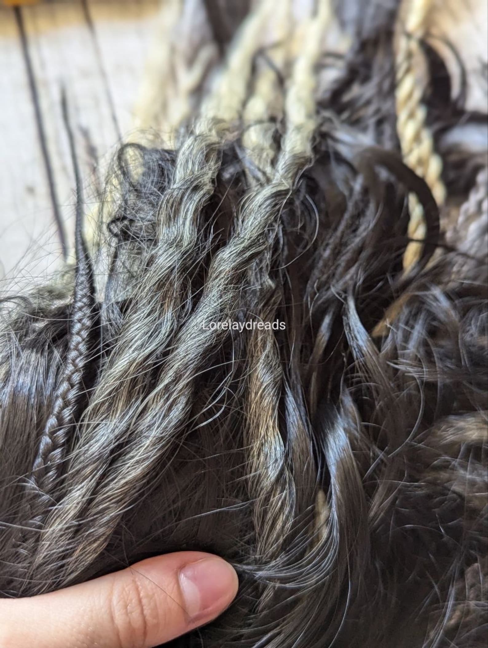 Claw Clip Ponytails Curly Dreads Black Synthetic Crochet Dreads ...
