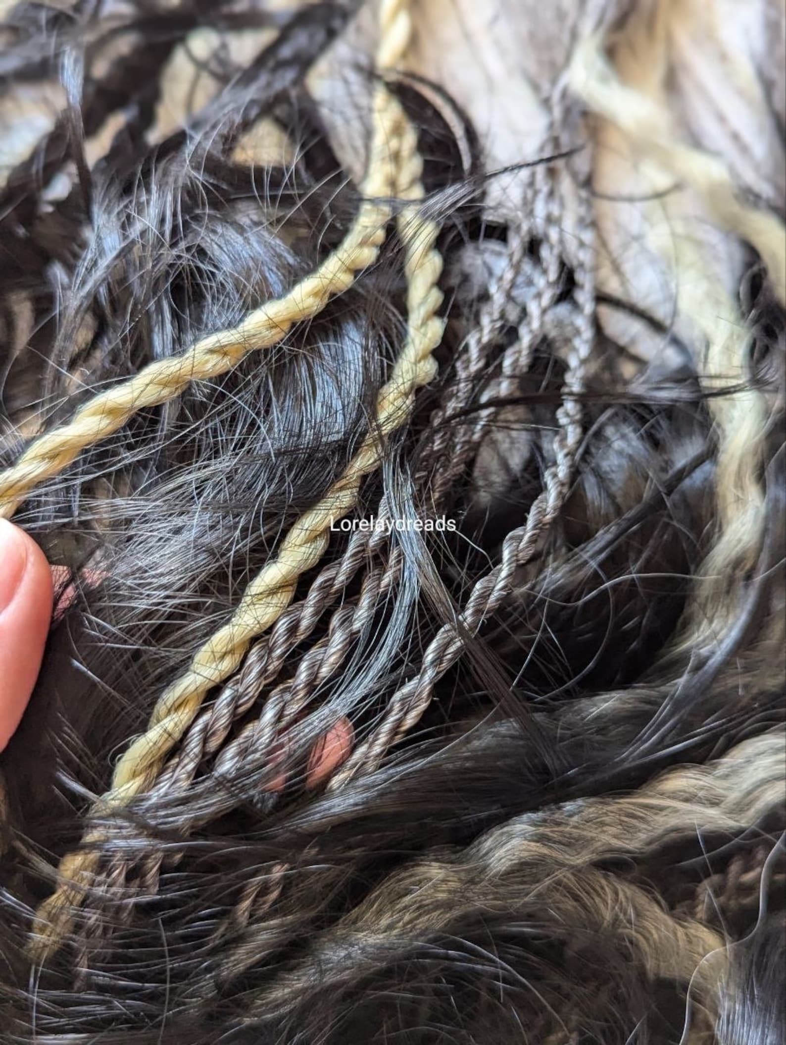 Claw Clip Ponytails Curly Dreads Black Synthetic Crochet Dreads ...