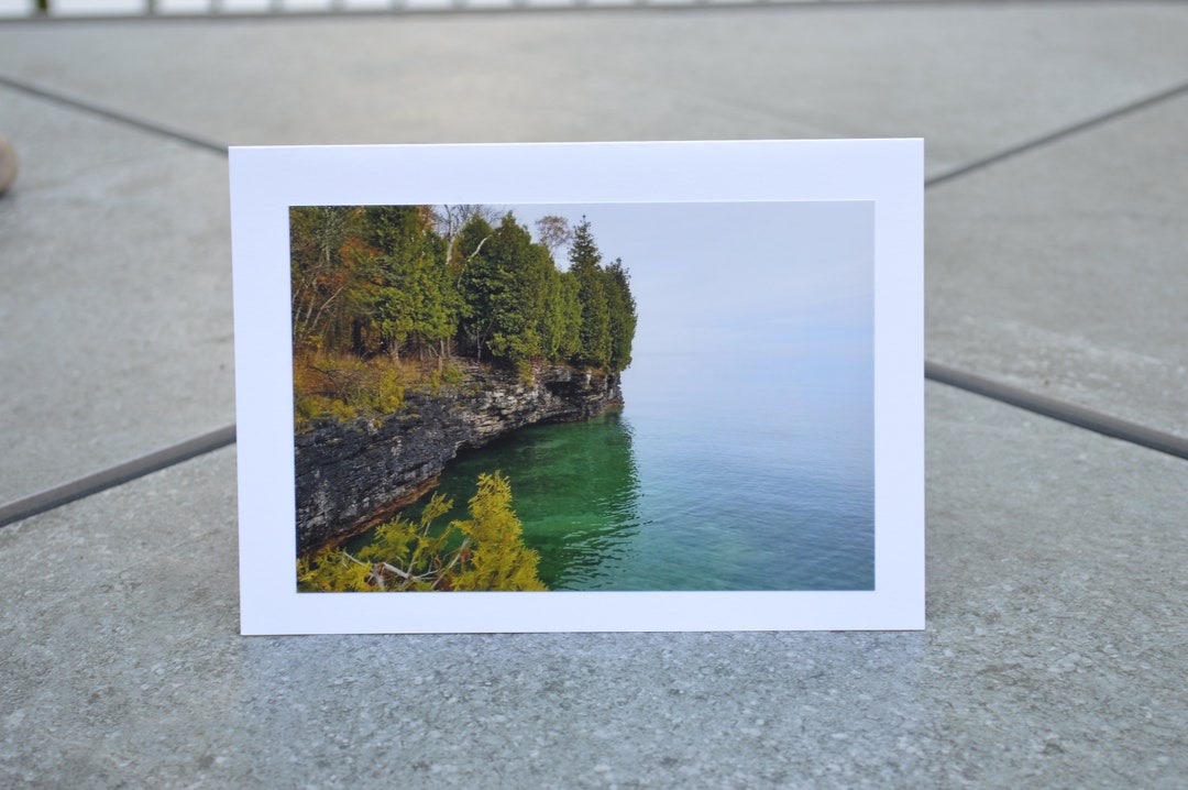 Cliff Over Lake Michigan Blank Greeting Card - Etsy
