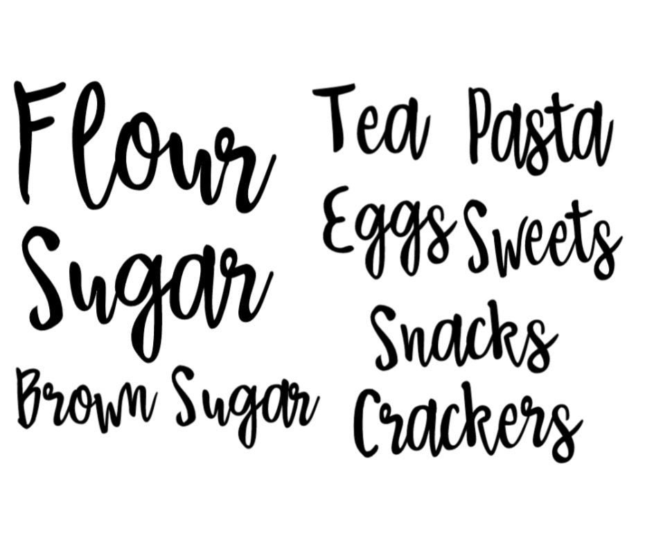 Kitchen Labels - Babette Font - Etsy