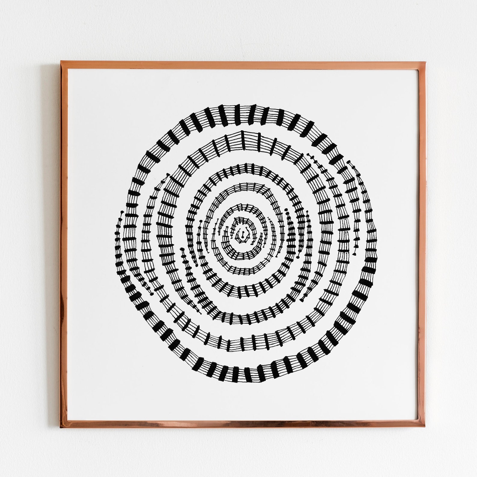 Circle No:5 / Black and White Abstract Printable Wall Art / Minimalist ...