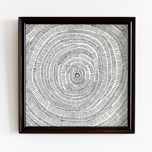 Circle No:1/ Black and White Abstract Geometric Printable Wall Art ...