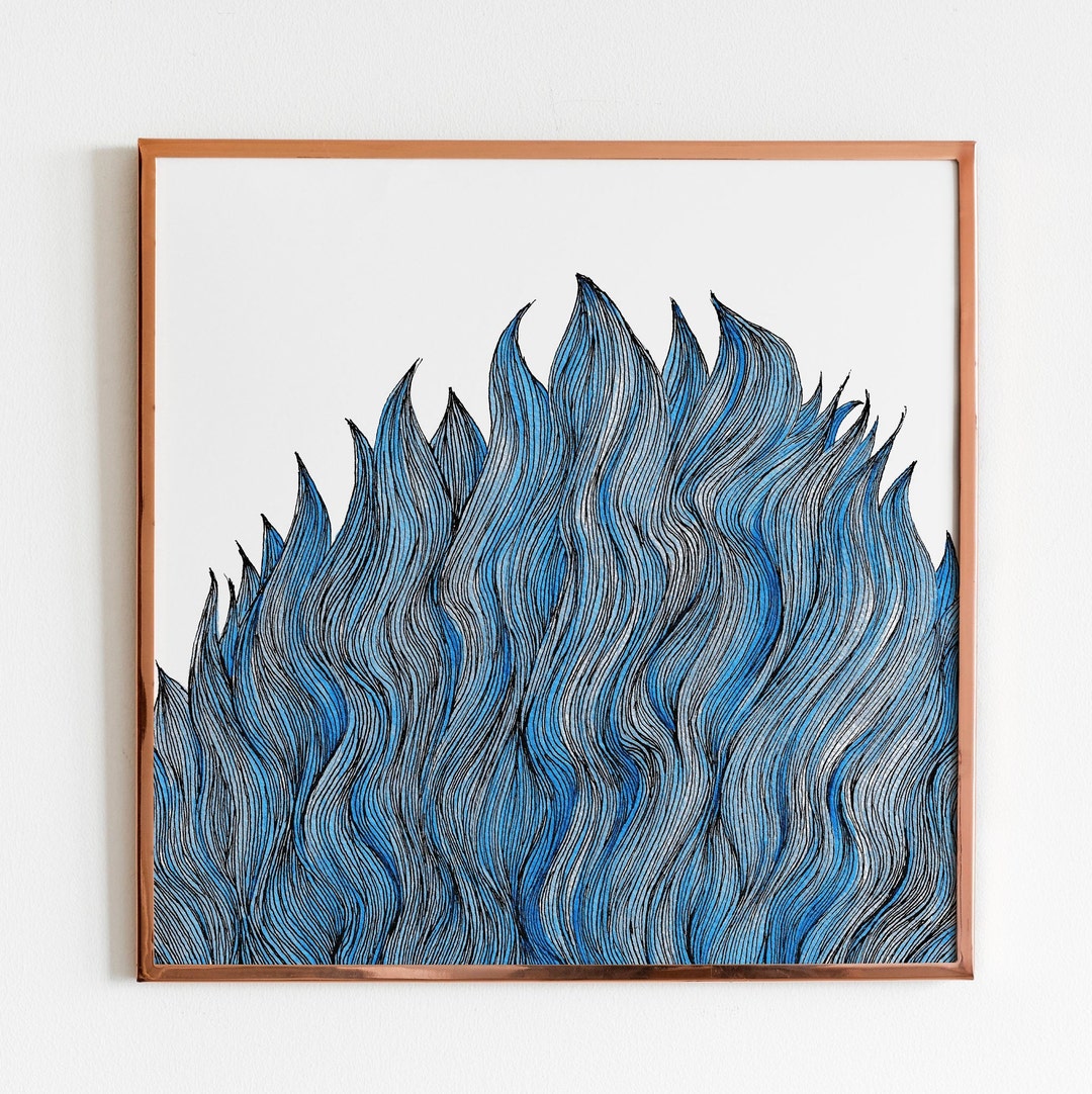 Abstract Watercolor Line Drawing, Minimalist Printable Wall Art ...