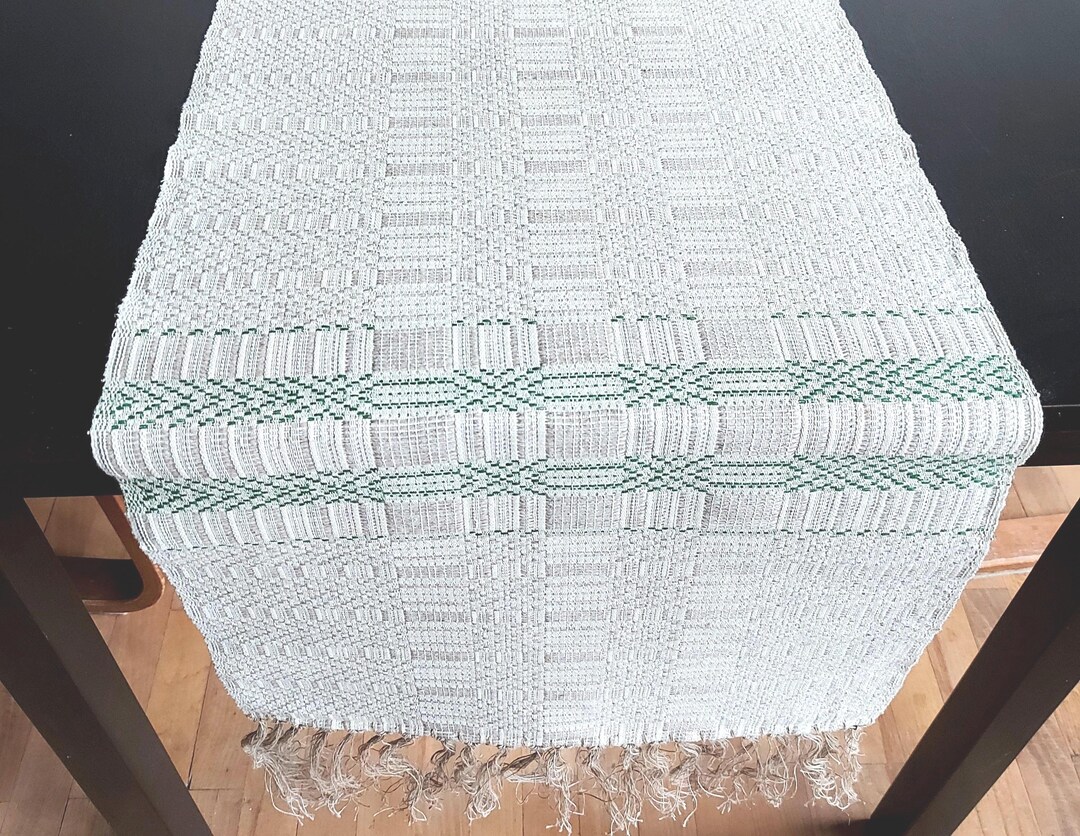 Hand Woven Linen Table Runner: Baltic Ornament, Lithuanian Textile Art ...