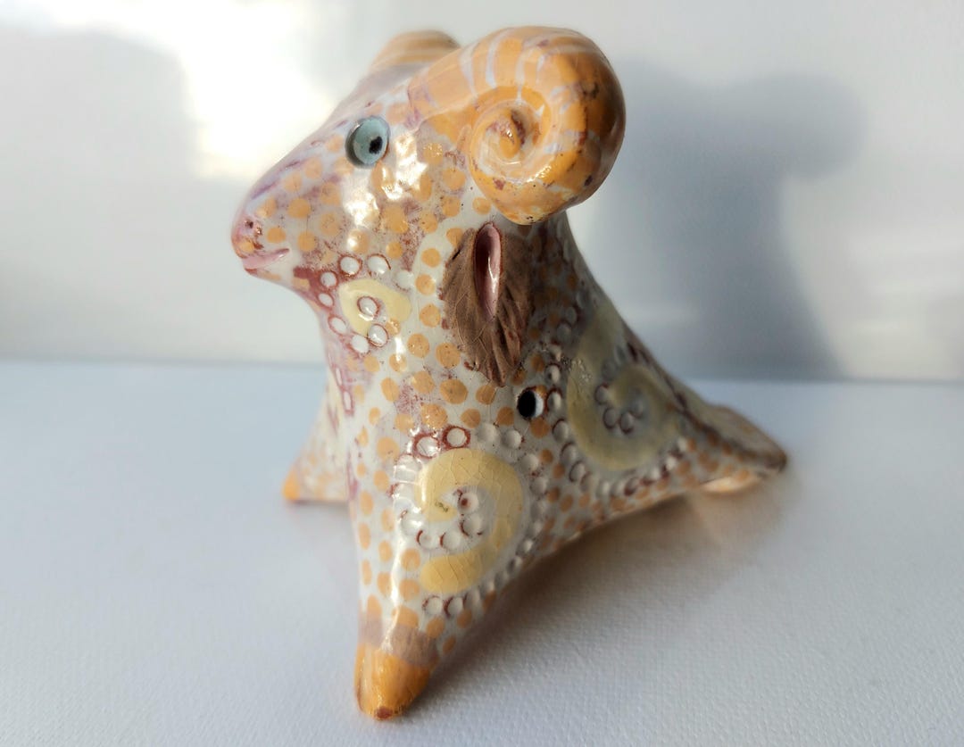 Ram Ceramic Whistle, Hand Made Animal Figurine, Unique Toy, Traditional ...