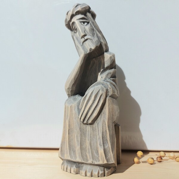Pensive Christ Statue - Etsy