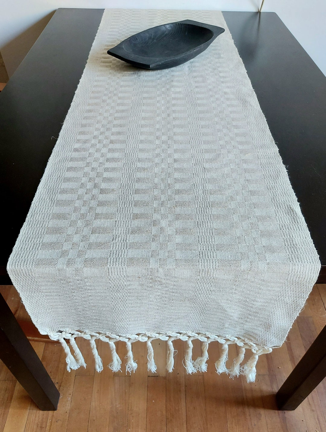 Hand Woven Linen Table Runner, Natural Linentowel, Wall Hanging, Hand ...