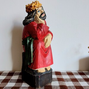 Pensive Christ, Wooden Hand Carved Statuette, Worrying Christ ...