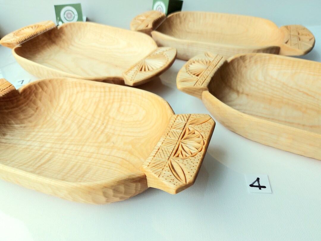 Wooden Serving Dish Hand Carved Wooden Bowl Decorative Platter Wood ...