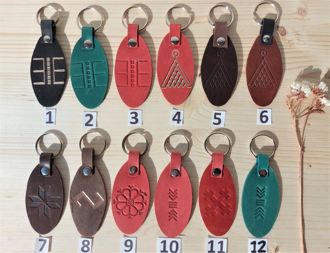 Custom Genuine Leather Keychain Genuine Leather Accessory - Etsy