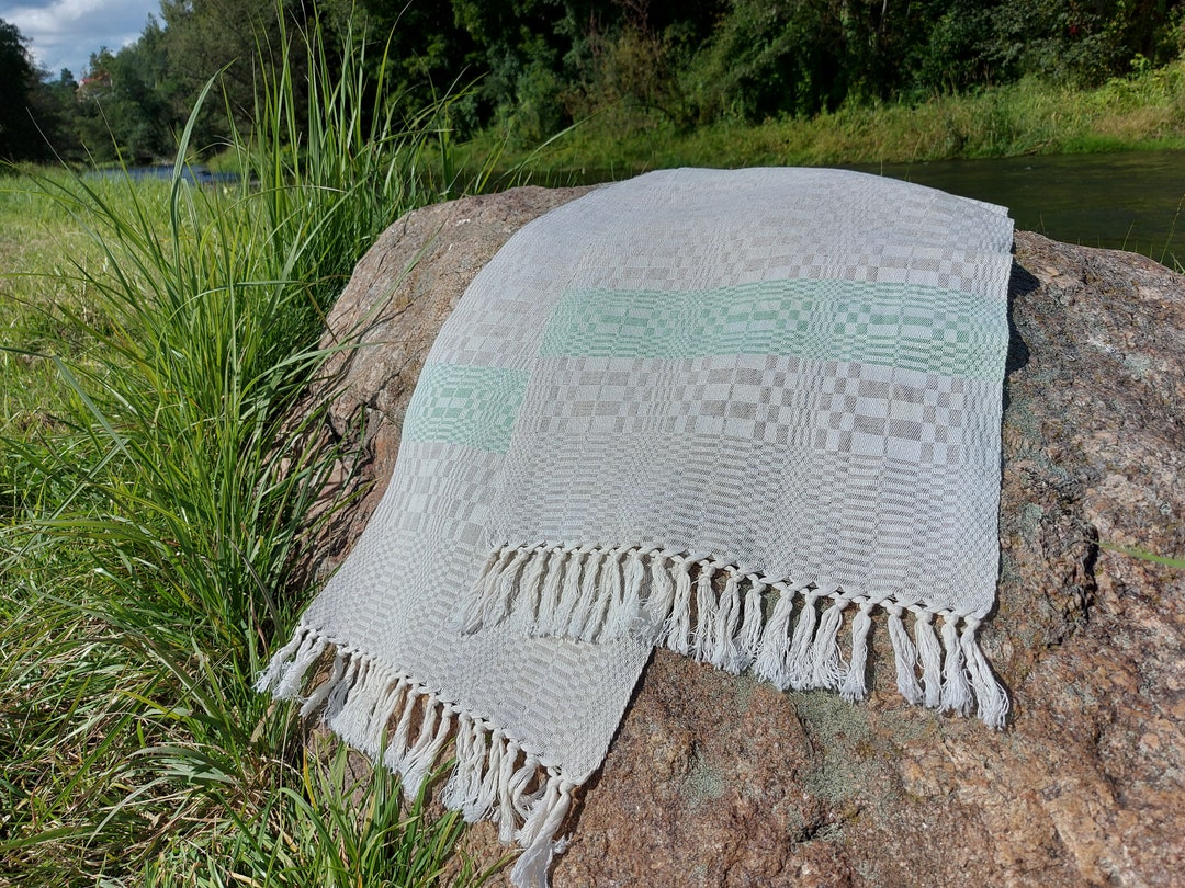 Hand Woven Linen Towel, Table Runner, Wall Hanging, Natural Linen ...