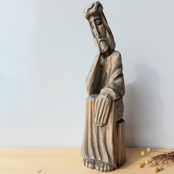 Pensive Christ Statue - Etsy