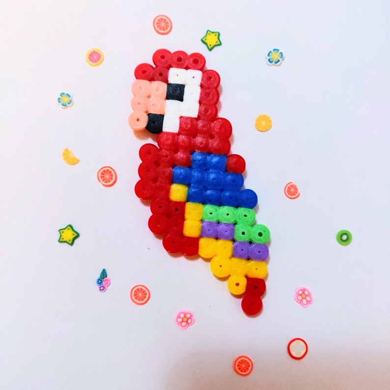 Perler Beads Parrot home made by Auden | Etsy