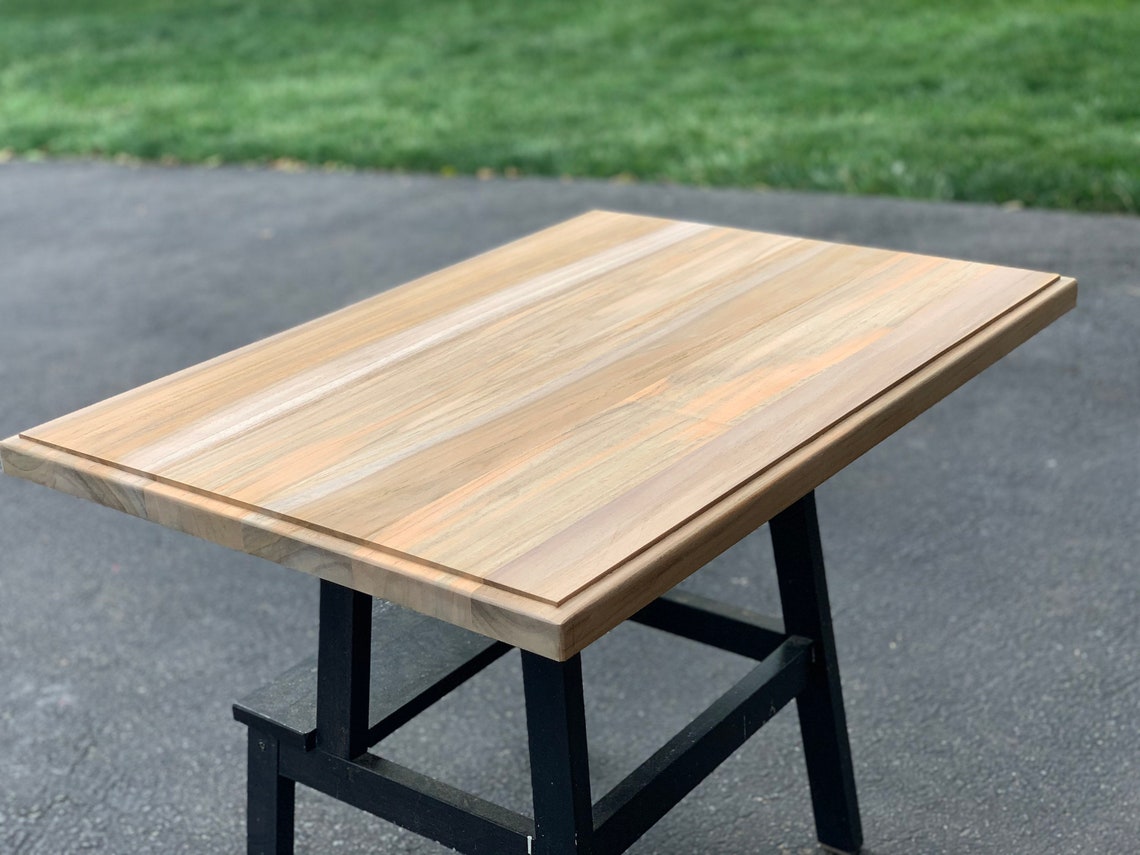 Custom Made to Order Table Tops. Teak, Walnut, Oak, Maple Etc.. or ...