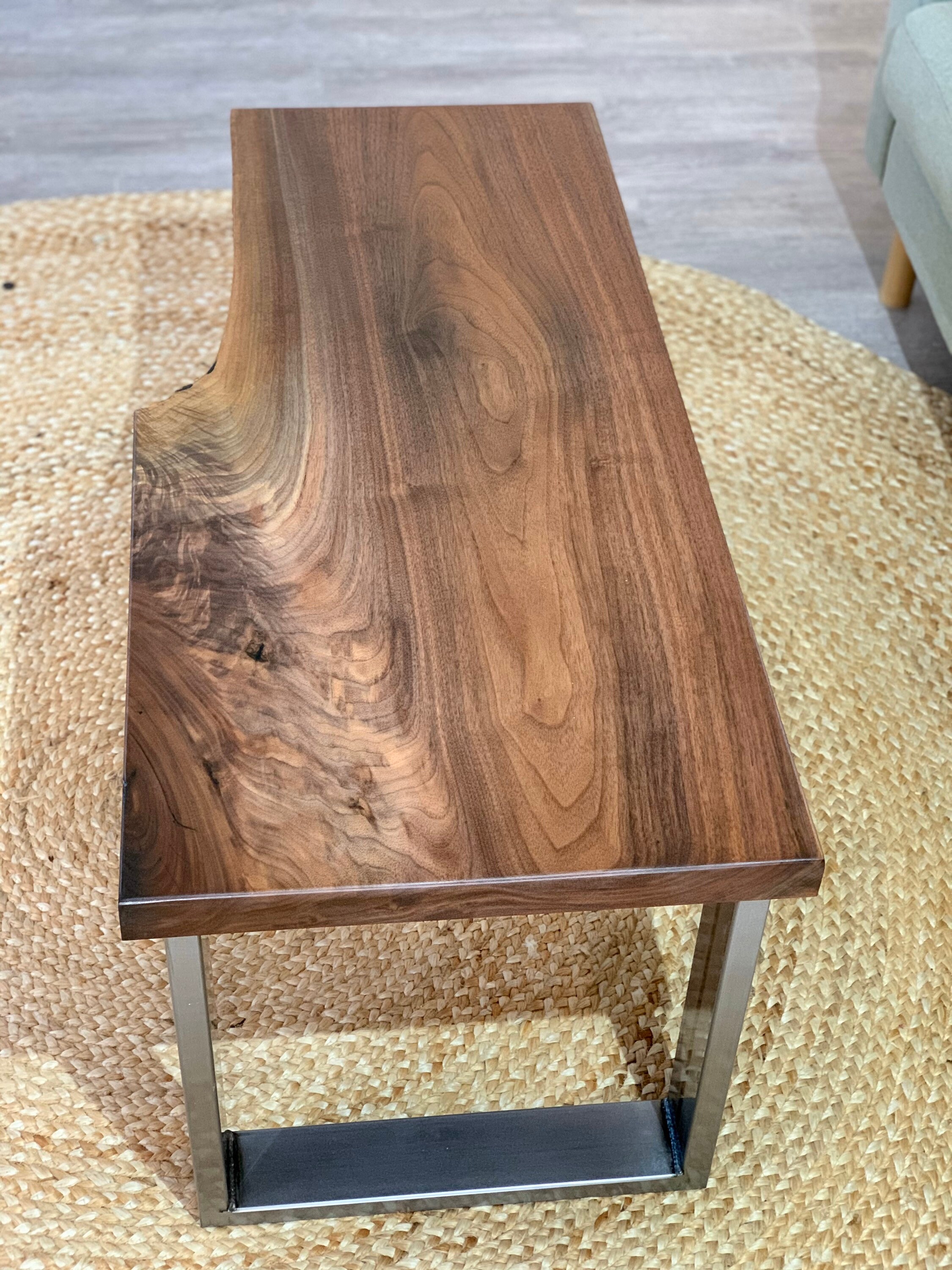 Walnut Waterfall Coffee Table - Etsy