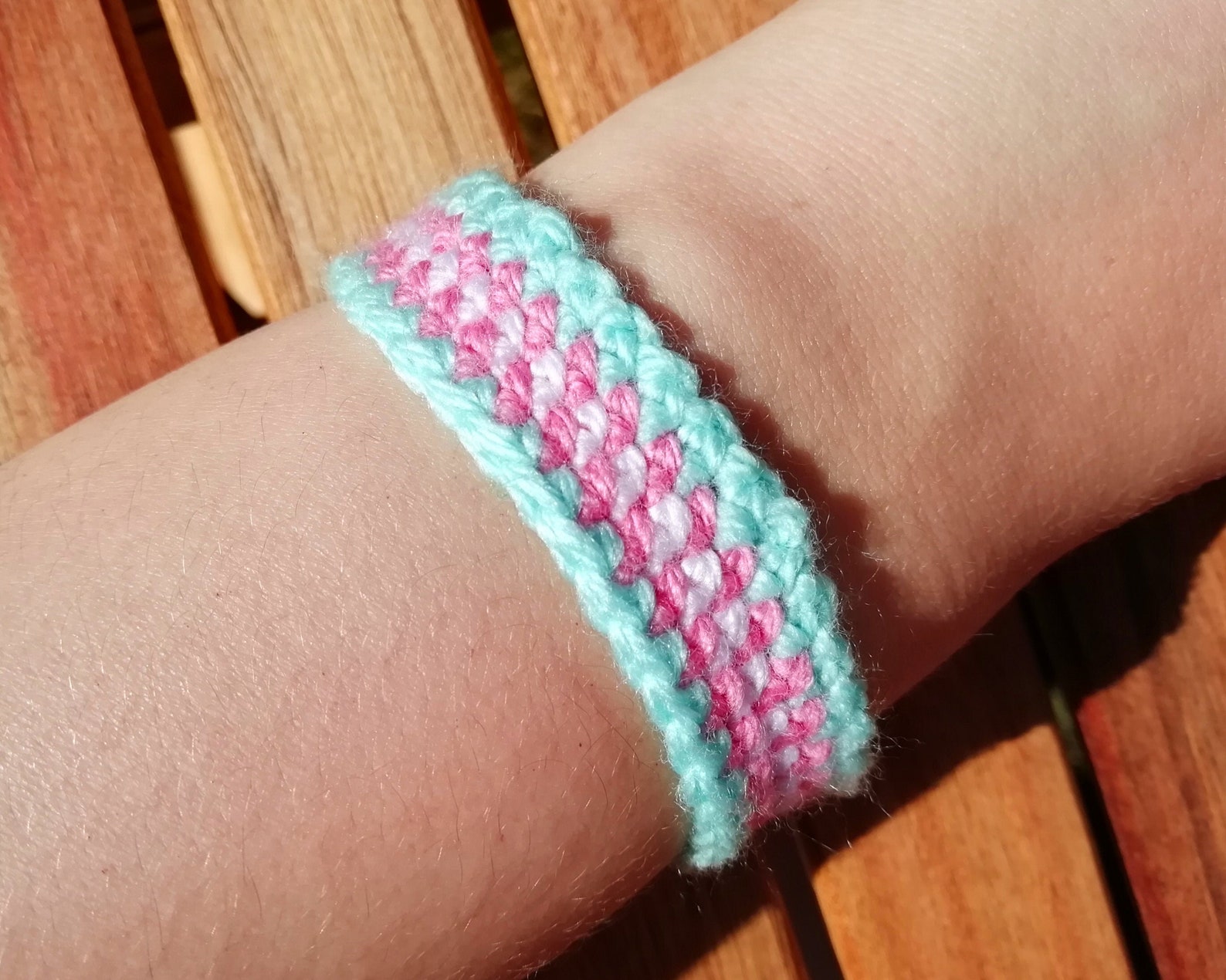 Trans Transgender Pride Flag Crochet Bracelet Wristband LGBT - Etsy