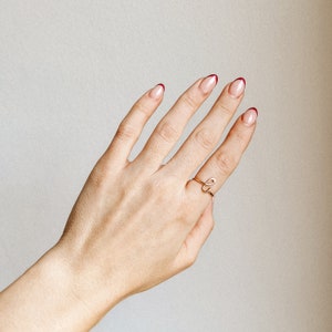 Dainty Initial L Name Ring • Personalized Ring • Stacked Initial Ring ...