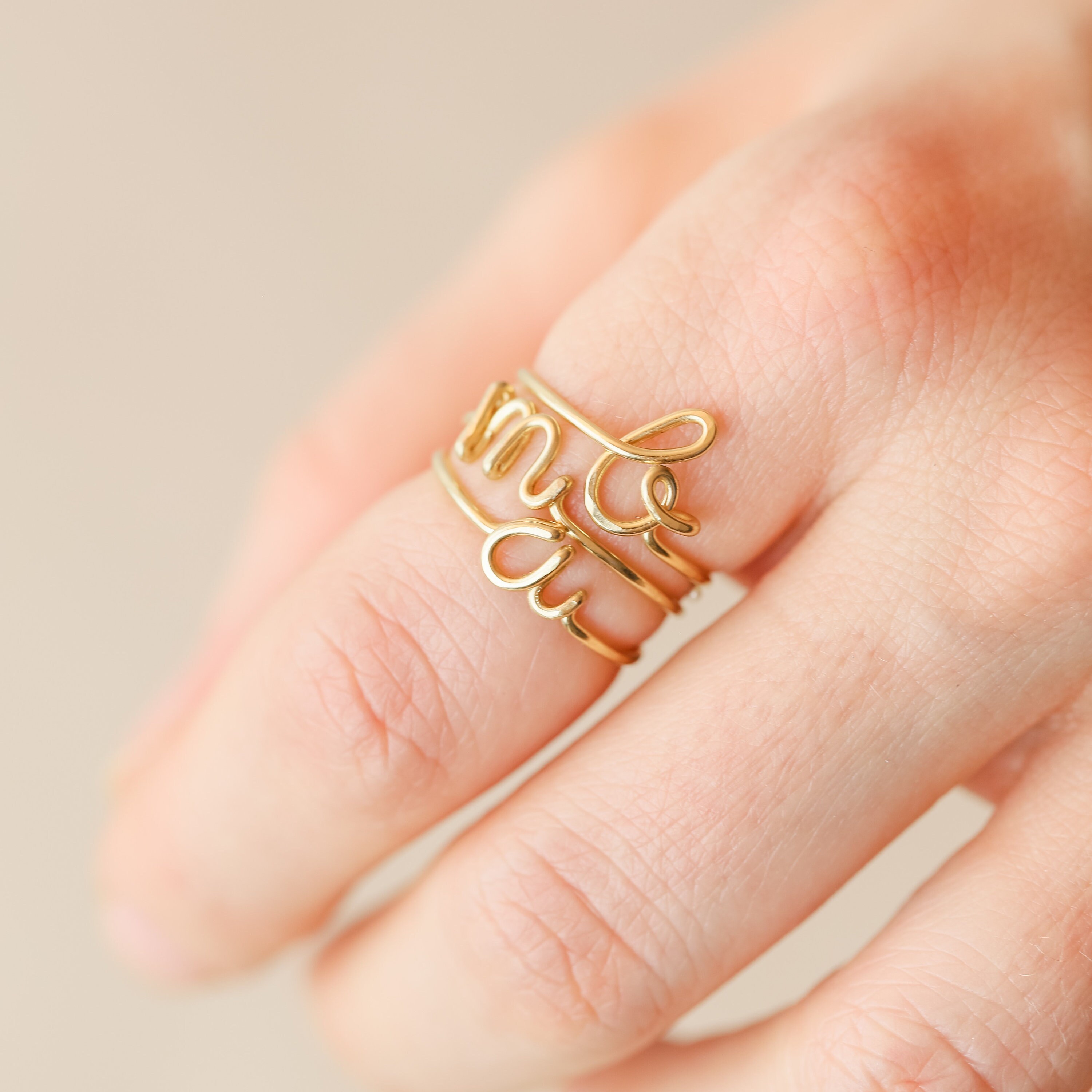 Letter M Ring Custom M Ring Personalized Ring Custom Ring | Etsy