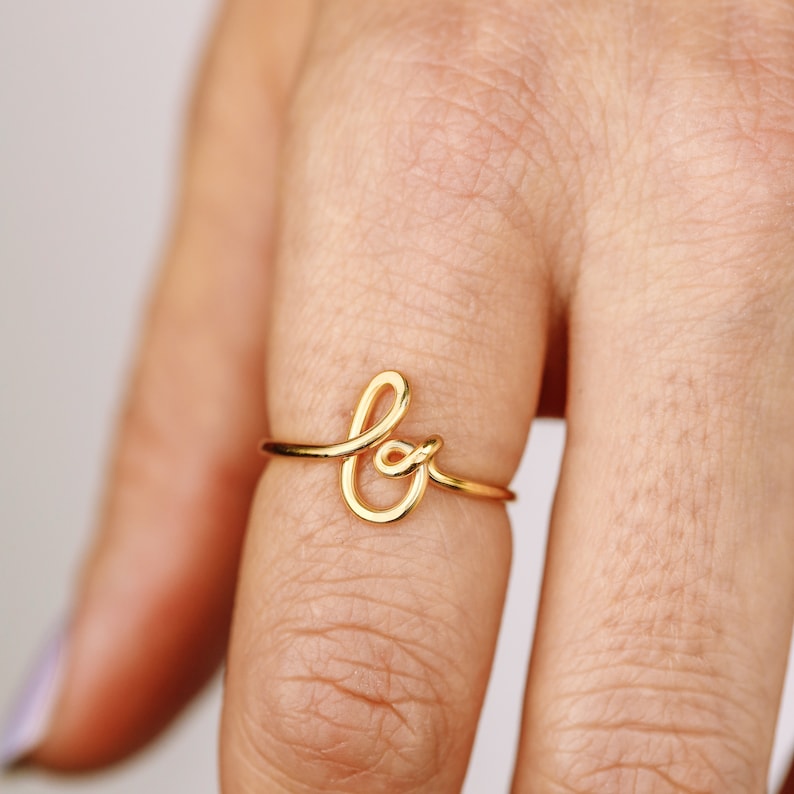 Personalized Name Ring Custom Initial Ring B Ring - Etsy