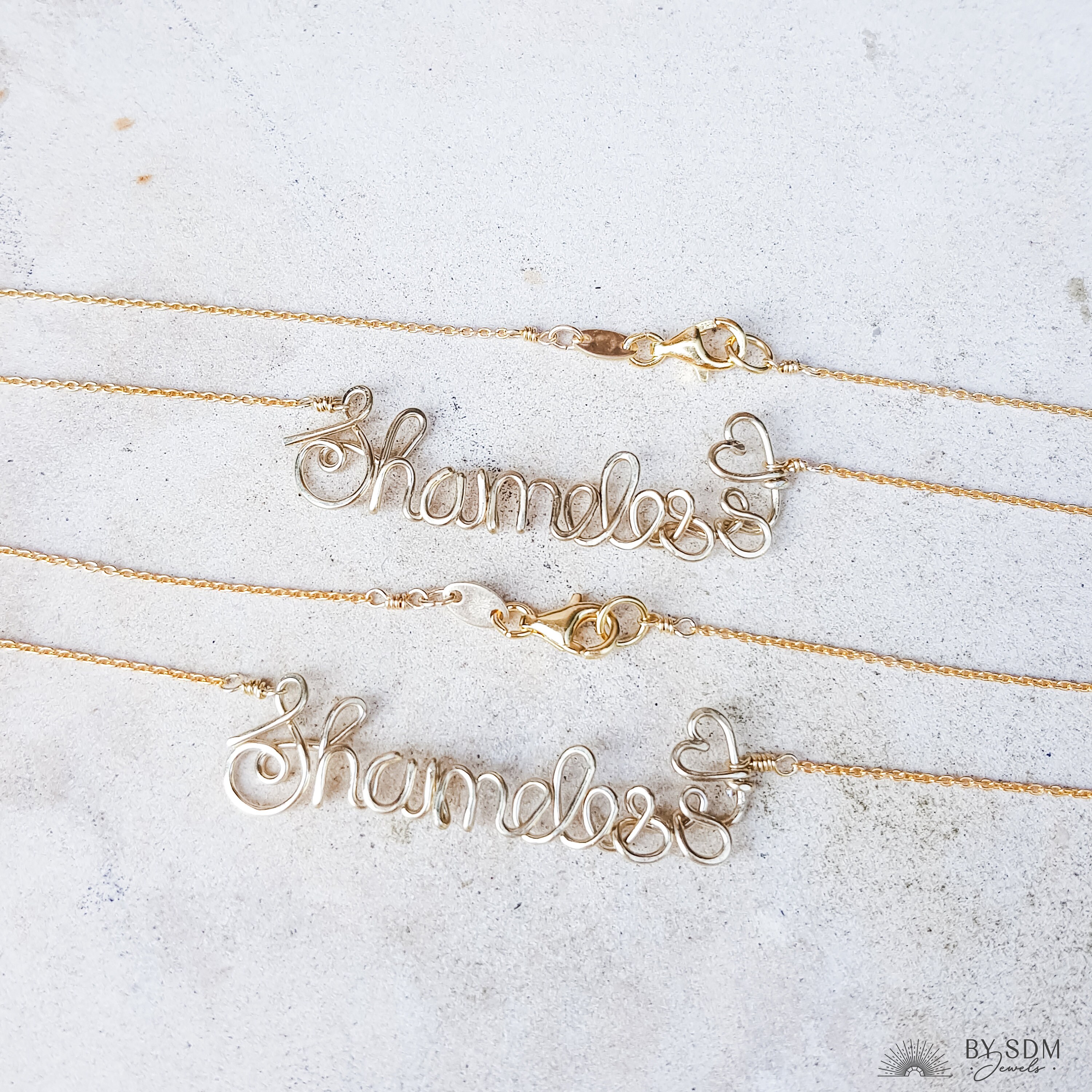 Personalized Name Necklace Gold Name Necklace With Rolo - Etsy