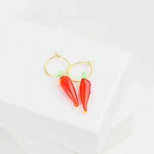 Red Hot Chilli Pepper Earrings Chilli Hoop Earrings Red Pepper - Etsy