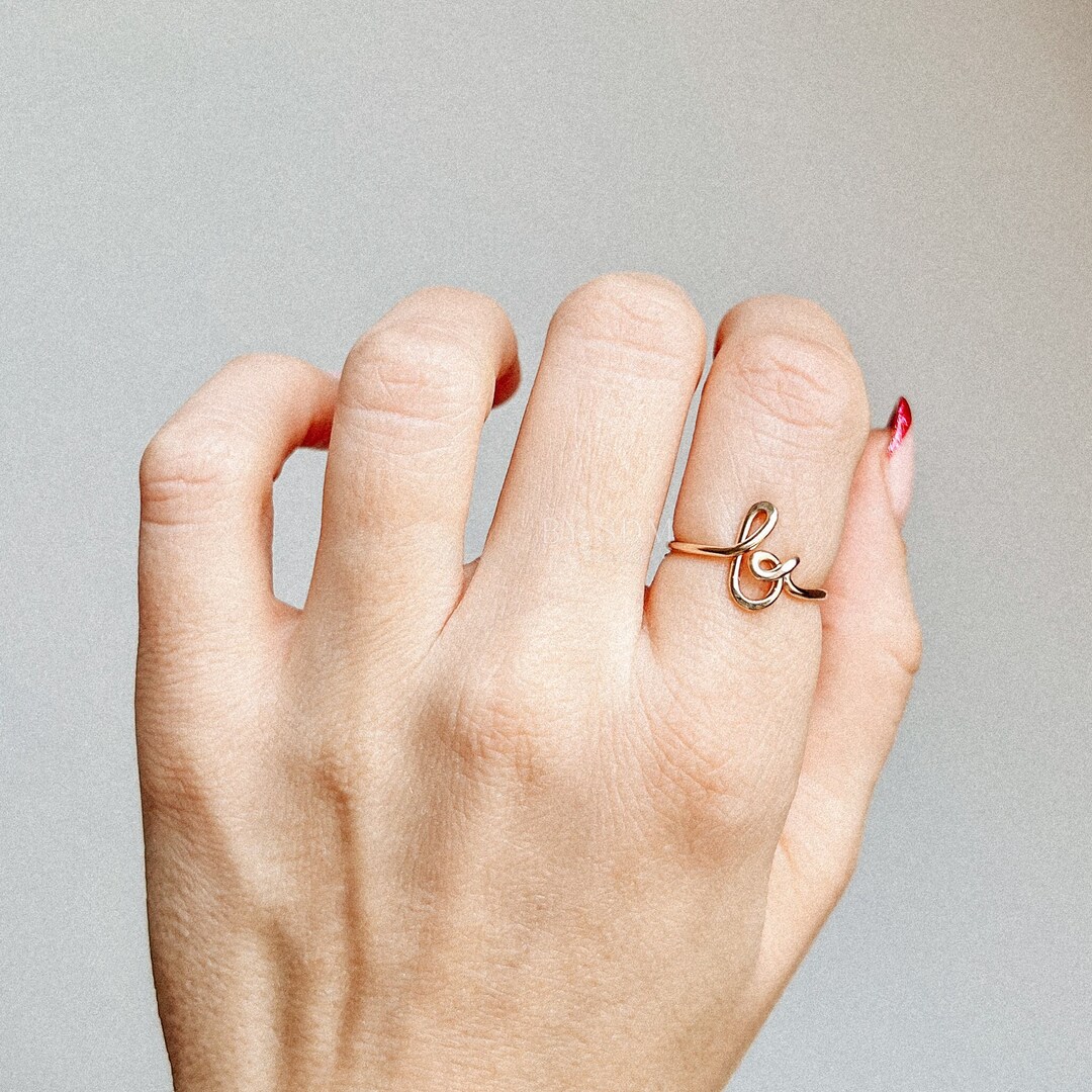 Personalized Name Ring • Custom Initial Ring • B Ring • Personalized ...