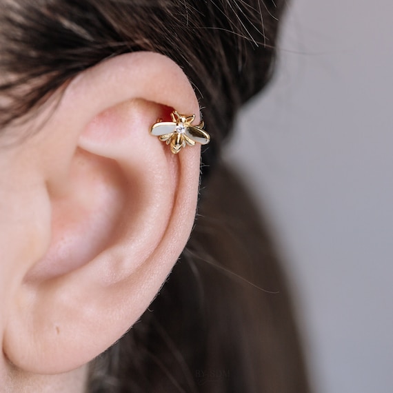 Gold Bee Ear Cuff Honey Bee Earrings - Etsy