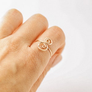 Dainty Initial L Ring • Custom Letter Ring in Sterling Silver, Gold ...
