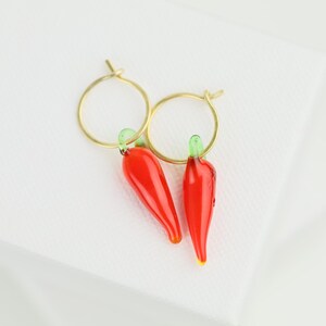 Red Hot Chilli Pepper Earrings Chilli Hoop Earrings Red Pepper - Etsy