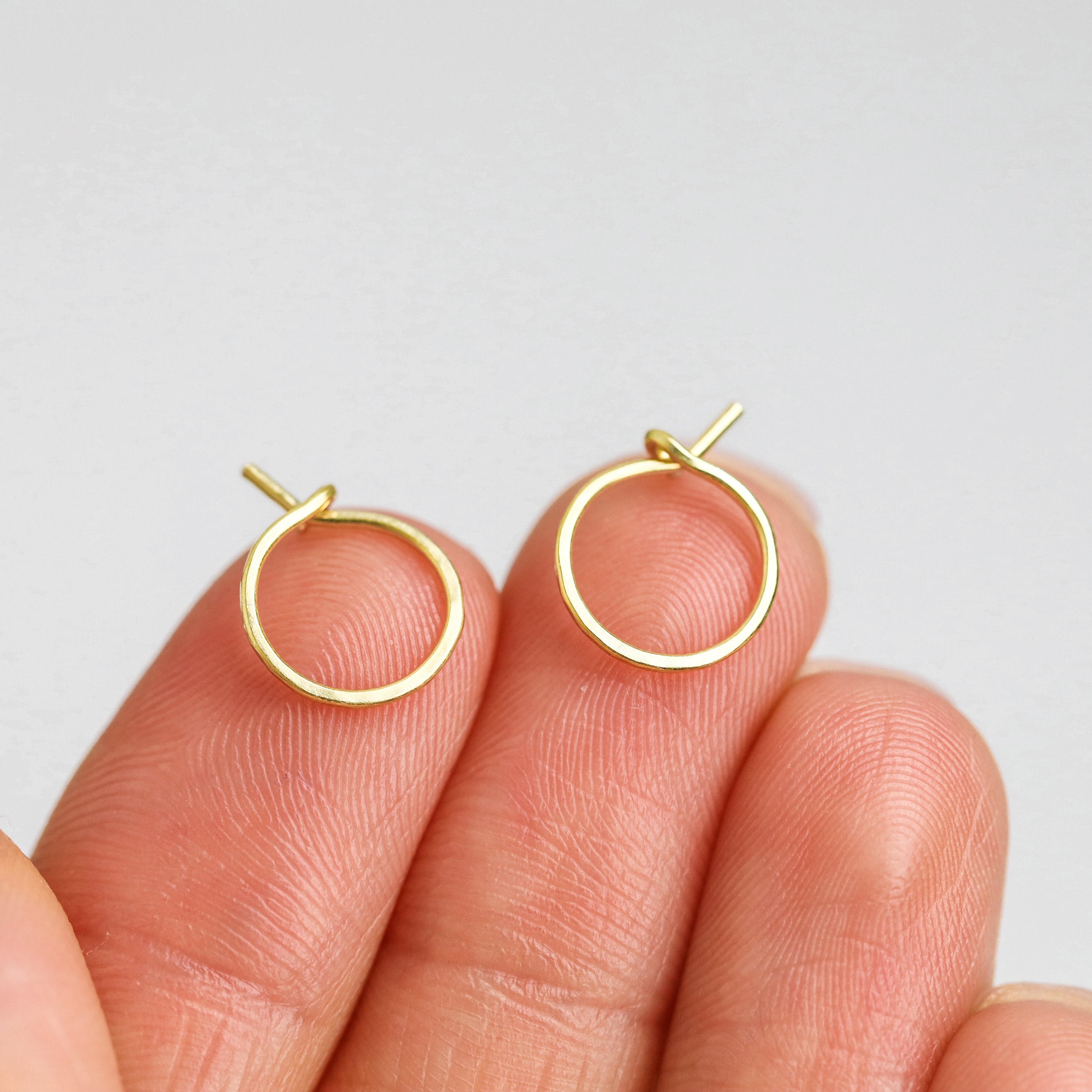 Tiny Hoop Earrings Solid 925 Sterling Silver Hoop Gold Loops | Etsy