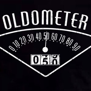 Oldometer 50 T-shirt - Unisex Funny 50 Mens 50th Birthday Shirt - Born ...