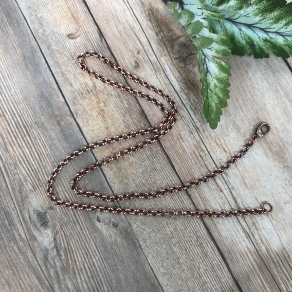 Copper Chain Link Necklace - Etsy