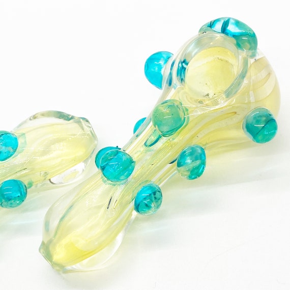 Teal Bubble Glass Pipe - Etsy