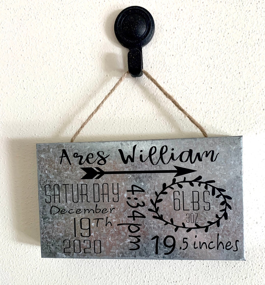 Baby Announcement Sign/personalized Baby Sign/birth Stats - Etsy