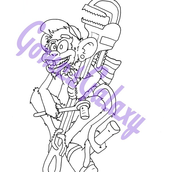 Monkey Illustration - Etsy