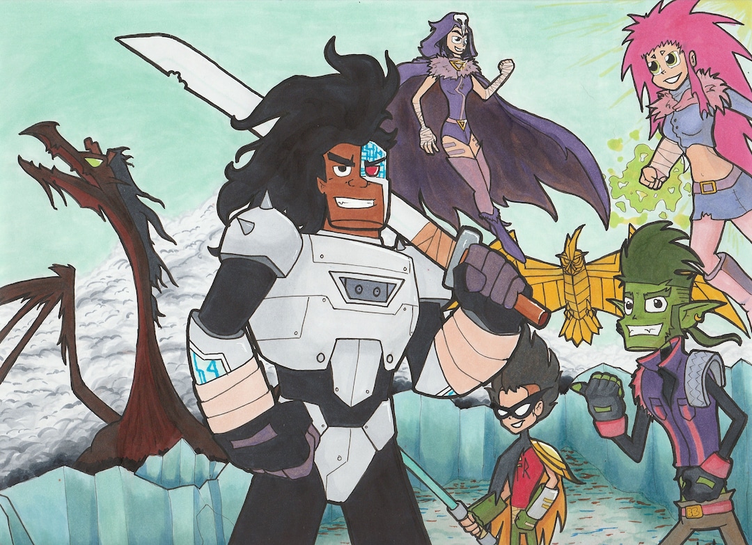 B.E.R Teen Titans Original Fan Art - Etsy