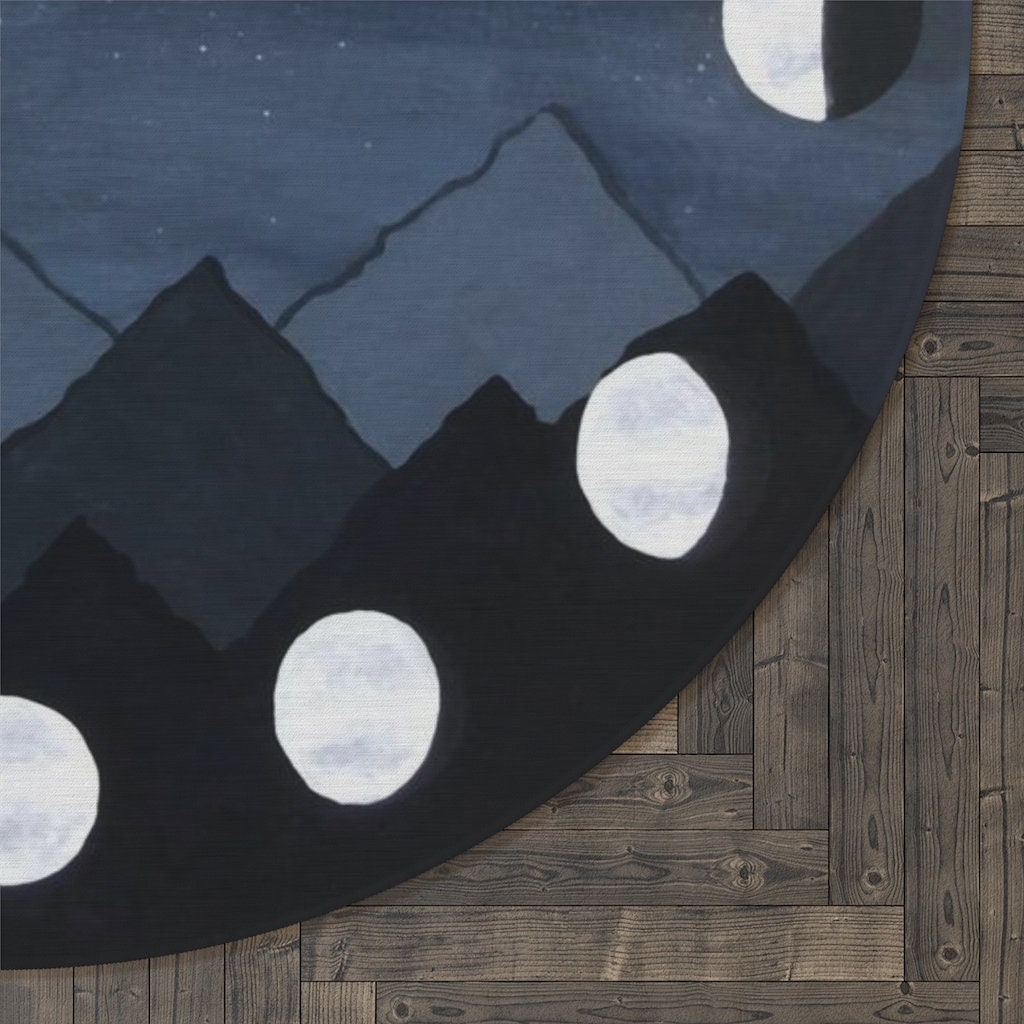 60 Moon Phase Rug Witchy Decor Unique Goth Area Rugs - Etsy