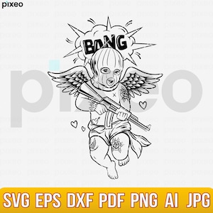 Gangster Cupid SVG: Valentine's Day Clipart (digital Download) - Etsy UK
