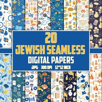 26 Hanukkah Patterns Seamless Manorah Patterns Holiday Repeatable ...