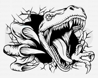 Raptor Scratch SVG: Dinosaur Clipart, Cricut Cut File (digital Download ...