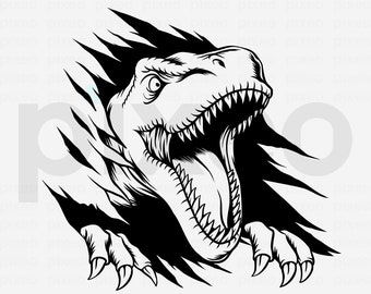 Raptor Scratch SVG: Dinosaur Clipart, Cricut Cut File (digital Download ...