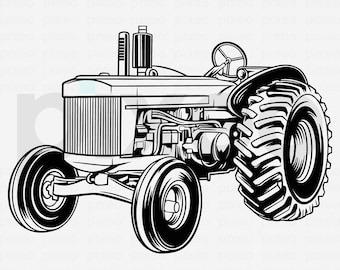 Farm Tractor SVG: Farmer Clipart, Cut Files (digital Download) - Etsy UK