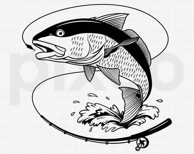 Red Drum Fishing Name Svg Fishing Svg Red Drum Fish Svg Red - Etsy